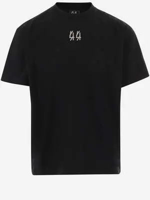 44 LABEL GROUP Cotton T Shirt With Logo Print - Black