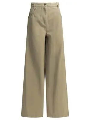 Max Mara Casual Pants Made Of Coated Cotton