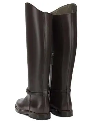 Brunello Cucinelli Monili' Knee High Boots - Brown