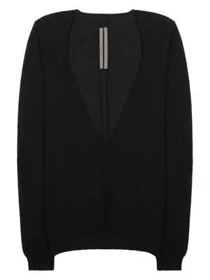 Rick Owens Maglia Con Scollo A V Profondo - Black