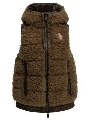 Moncler Sleeveless Teddy Jacket - Brown