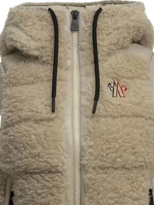 Moncler Sleeveless Teddy Jacket - Beige