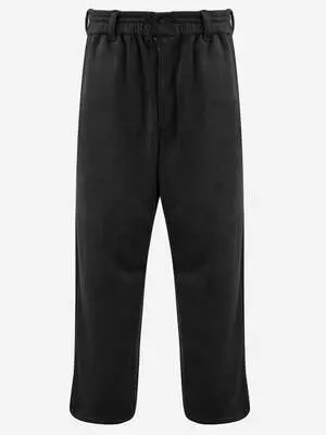 Y3 Stretch Velvet Pants With Logo - Black
