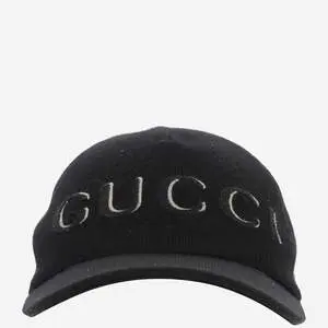 Gucci Wool Baseball Hat With Logo - Black