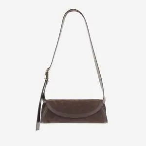 JIL SANDER Small Suede Cannolo Bag