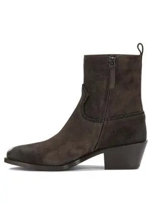 Sartore Velour 45 Mm' Ankle Boots With Zipper