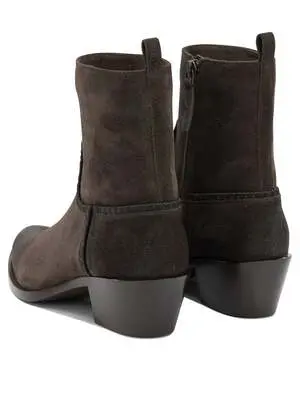 Sartore Velour 45 Mm' Ankle Boots With Zipper