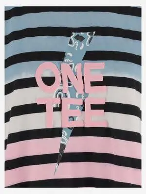 ONE TEE Cotton T Shirt With Logo Print