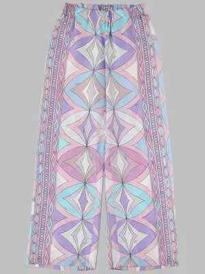 Emilio Pucci Pantalone Ampio Da Bambina In Fantasia