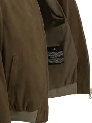 ALTUM Padded Suede Bomber Jacket