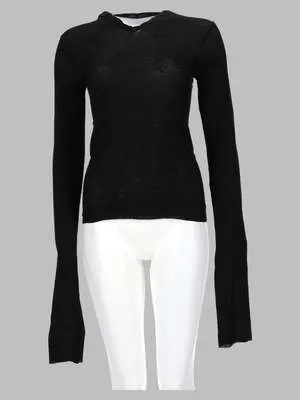 Rick Owens T Shirt 'cropped Hooded Rib Ls T
