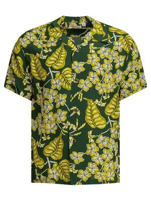 SUN SURF Plumeria Blossoms' Casual Shirt - Green