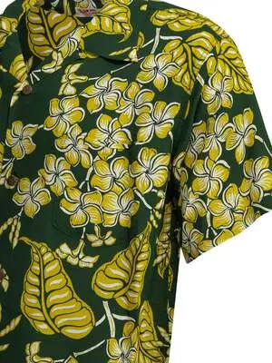 SUN SURF Plumeria Blossoms' Casual Shirt - Green