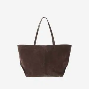 JIL SANDER Suede Shopping Bag - Brown