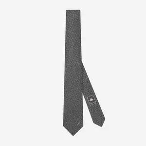 Gucci Jacquard Silk Tie - Grey