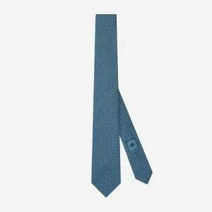 Gucci Jacquard Silk Tie - Blue