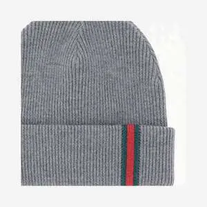 Gucci Wool Beanie With Webbed Ribbon