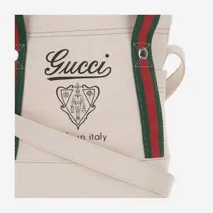 Gucci Printed Fabric Bag Medium Web Detail