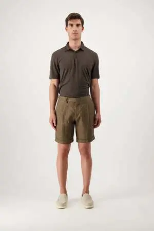 AUTORE Bermuda Torres In Linen - Marrone