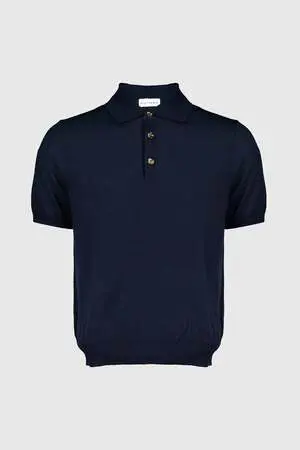 AUTORE Polo In Extrafine Merino Wool - Blu