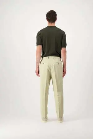 AUTORE Trousers In Cotton And Linen - Beige