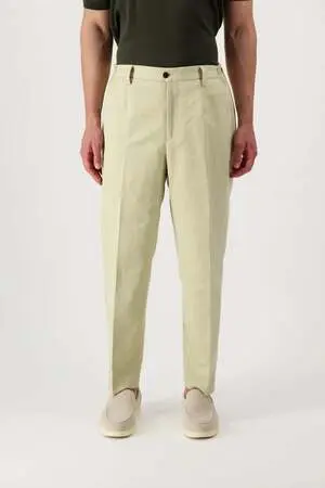 AUTORE Trousers In Cotton And Linen - Beige