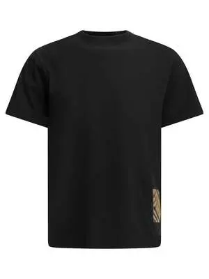 Burberry Crewneck T Shirt With Appliqu