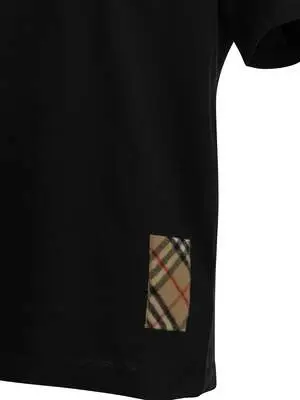 Burberry Crewneck T Shirt With Appliqu