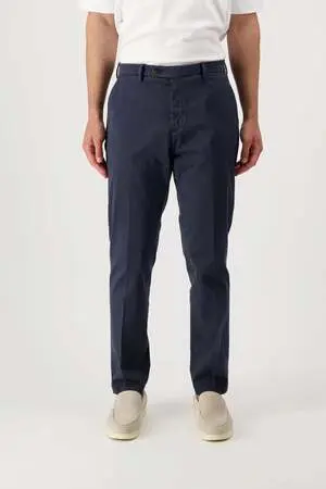 AUTORE Trousers Drake In Cotton - Blue Navy