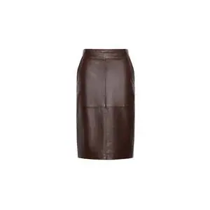Max Mara Studio Timore Leather Pencil Skirt