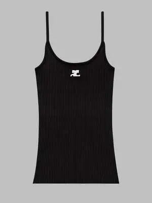 COURREGES Tank Top In Maglia 'reedition - Black