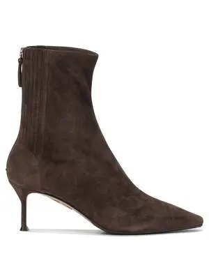 AQUAZZURA Saint Honoré 65 Mm' Ankle Boots With Zipper - Brown