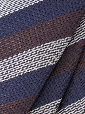 DE PETRILLO 8cm Striped Silk-jacquard Tie