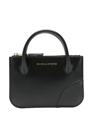Comme Des Garçons Leather Credit Card Case - Black