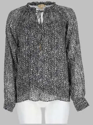 Michael Kors Blusa In Georgette Con Stampa Metallizzata - Multicolour