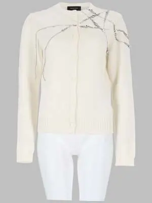 Fabiana Filippi Cardigan Con Ricamo Strass