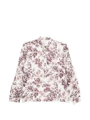 TRAME AUREE Printed Silk Shirt