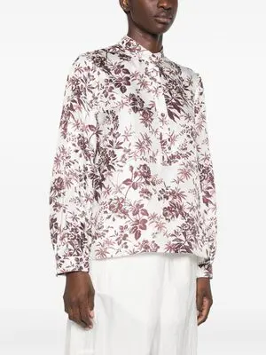 TRAME AUREE Printed Silk Shirt