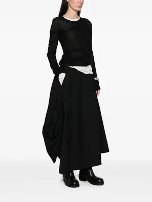 Comme Des Garçons Wool Midi Skirt