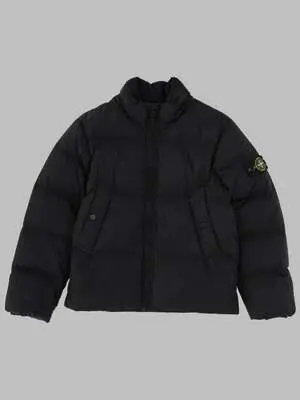 Stone Island Piumino In Leggero Nylon Riciclato - Black