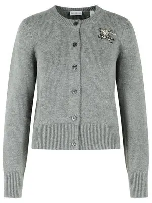 Burberry Sienna Ek' Cashmere Blend Cardigan - Grey