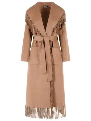 Simkhai Carrie' Camel Wool Blend Coat