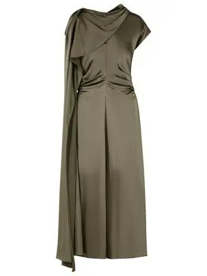 Simkhai Jacka' Green Satin Midi Dress