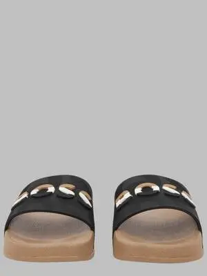 BOSS Ciabatta Con Fascia Logata - Black
