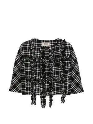 ALESSANDRO ENRIQUEZ Checked Short Jacket