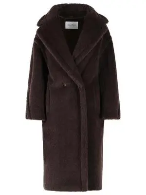 Max Mara Tedgirl' Dark Alpaca Blend Coat - Brown