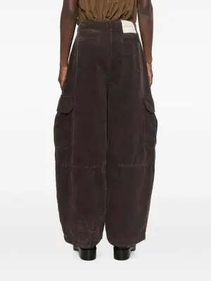 FRONT STREET Velvet Cargo Trousers