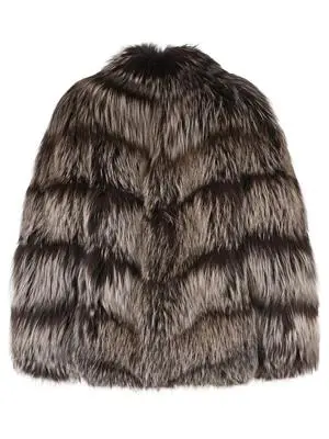 Simonette Ravizza Banny' Fox Fur 'silver Fox Iris