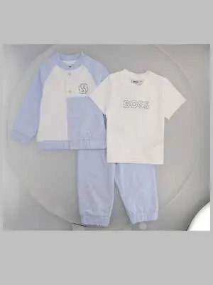 BOSS Set Tuta Sportiva E T Shirt Con Monogrammi Doppia B - Blue