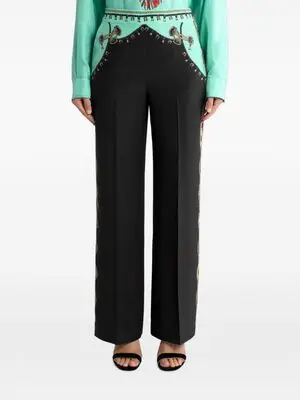 Etro Printed Silk Trousers